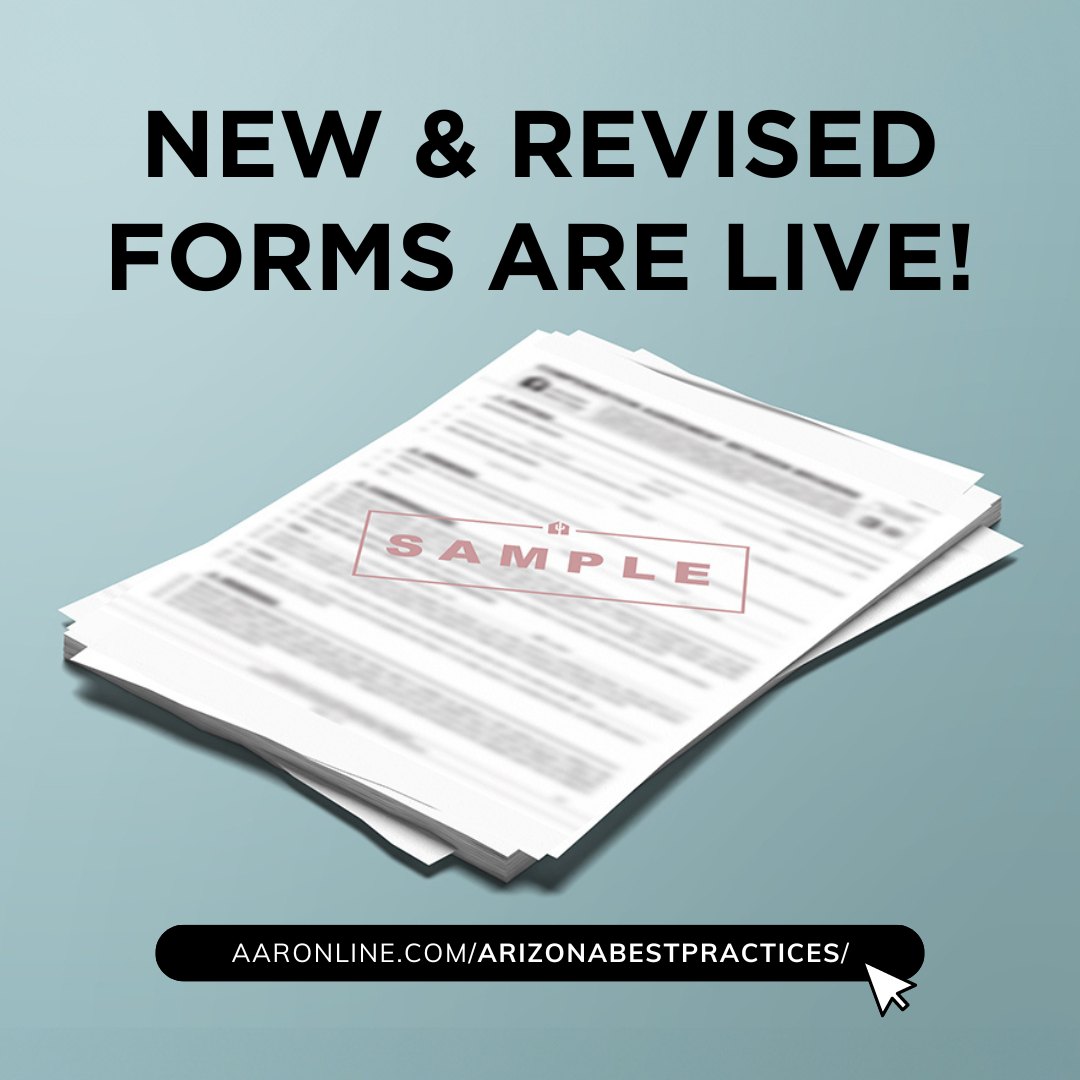 The Arizona Association of REALTORS® Releases New and Revised Transaction Forms; Enhancements ...