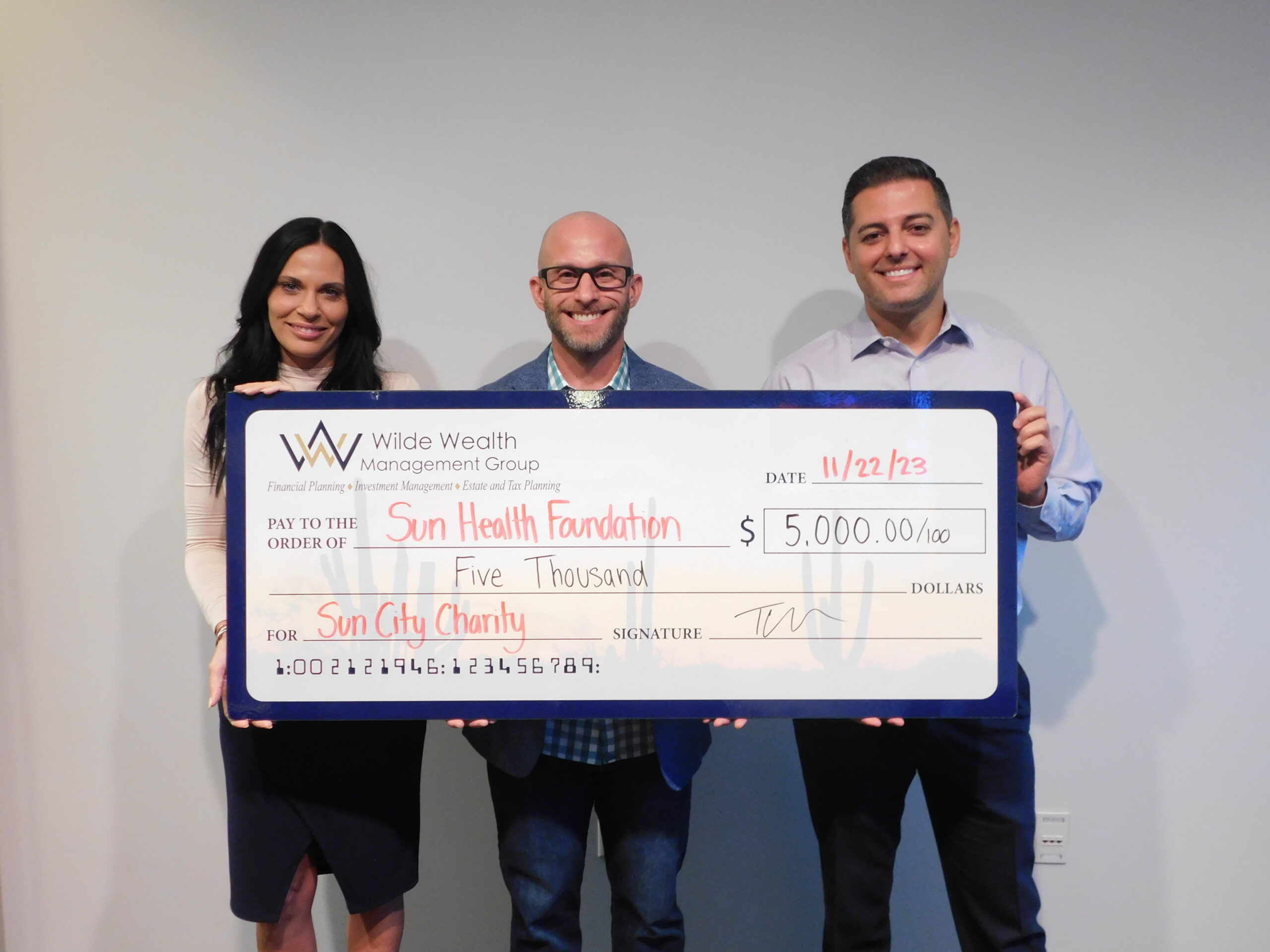 Wilde Wealth Management Group Sun City-Surprise Donates $5,000 to Sun ...